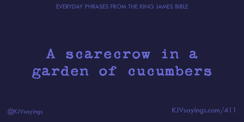 A scarecrow in a garden of cucumbers - King James Bible (KJV) sayings