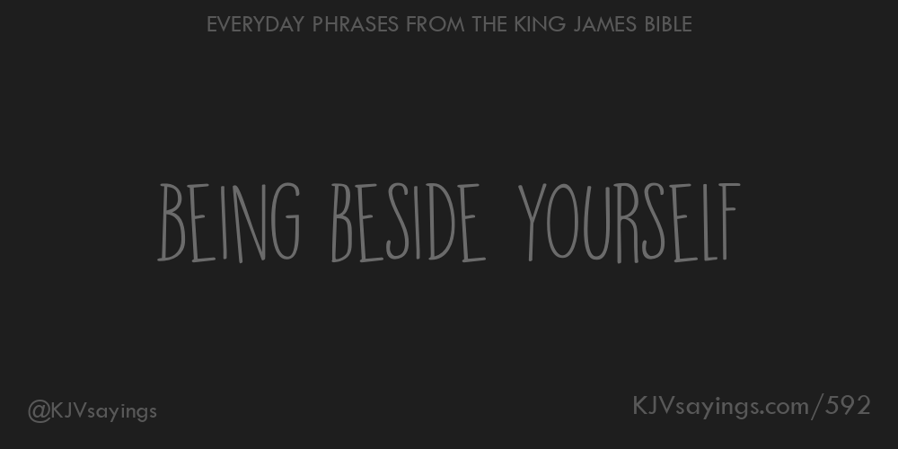 Being beside yourself - King James Bible (KJV) sayings