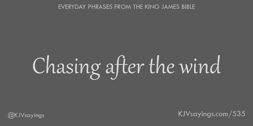 Chasing after the wind - King James Bible (KJV) sayings